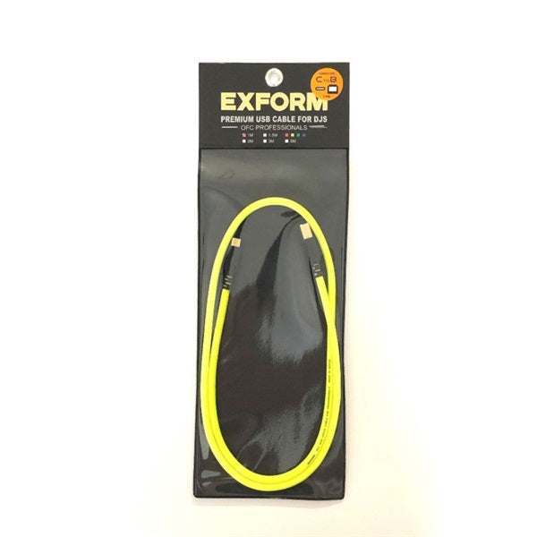 PREMIUM USB CABLE for DJs 1.0m [DJUSB-1M-CtoB] by EXFORM – Ikebe ...