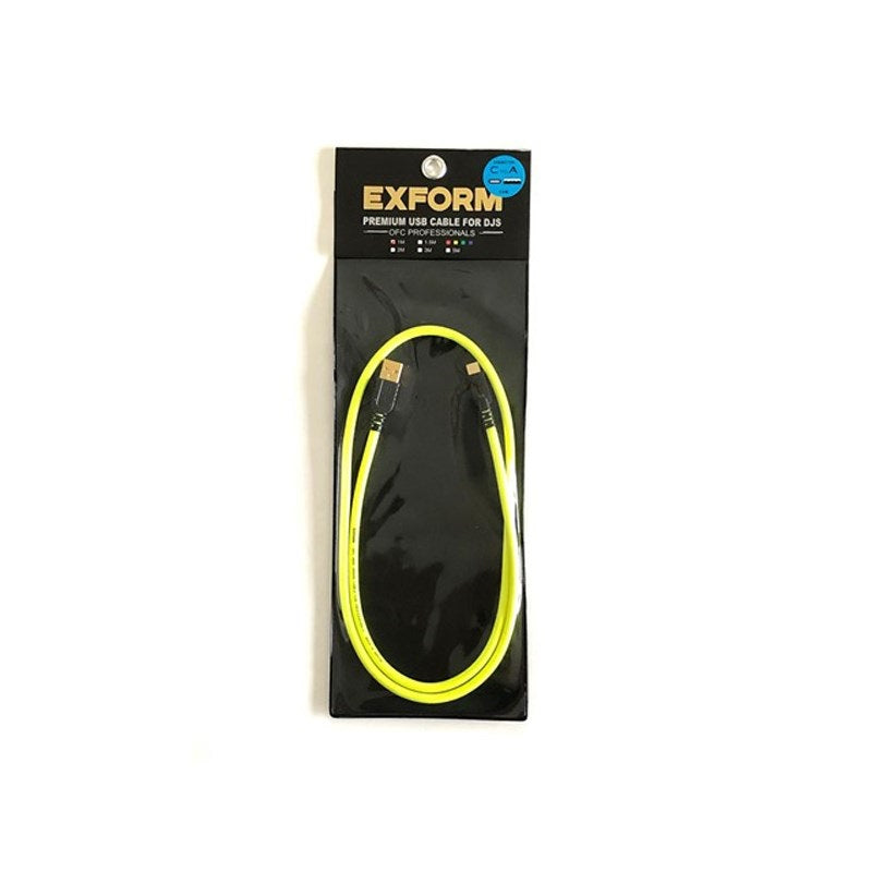 PREMIUM USB CABLE for DJs 1.0m [DJUSB-1M-YLW-CtoA] by EXFORM – Ikebe ...