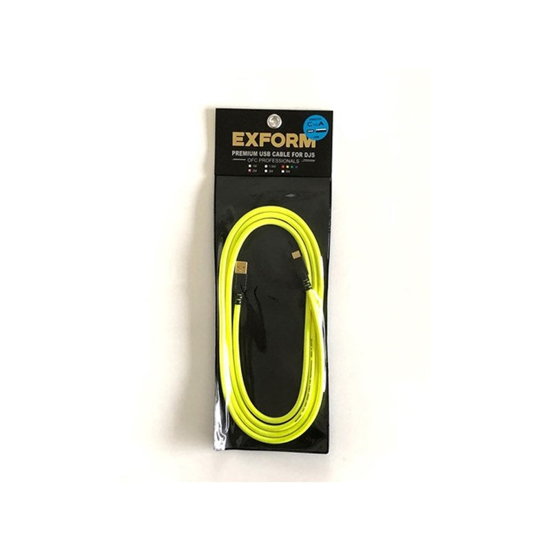 PREMIUM USB CABLE for DJs 2m [DJUSB-2M-YLW-CtoA] by EXFORM – Ikebe ...