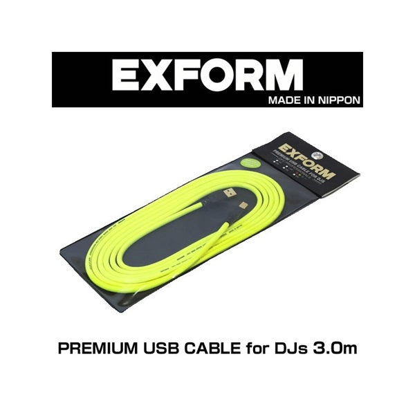PREMIUM USB CABLE for DJs 3.0m [DJUSB-3M-YLW] by EXFORM – Ikebe Musical ...
