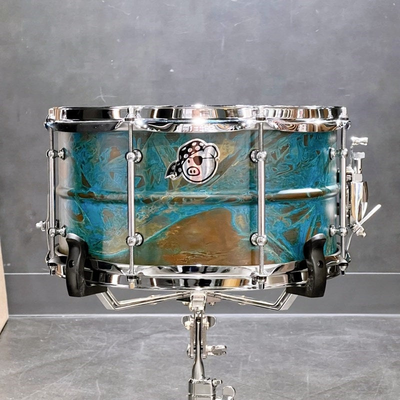 Patina Brass Snare Drum 13×7 [Made in USA] by PORK PIE – Ikebe Musical ...