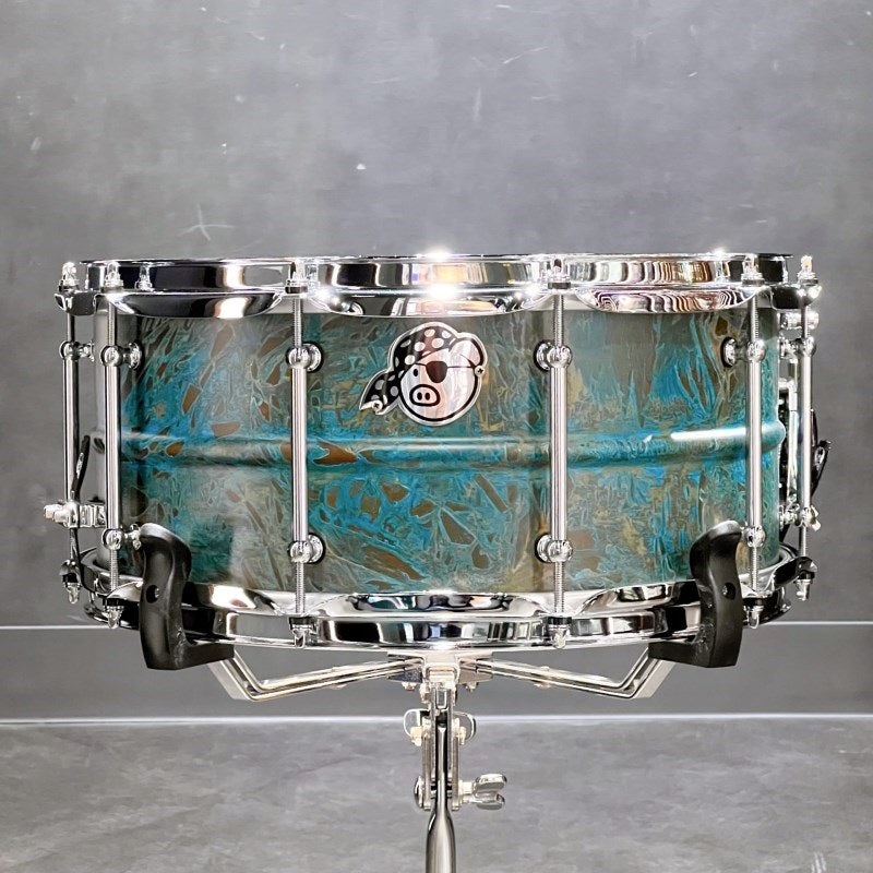 Patina Brass Snare Drum 14×6.5 [Made in USA] by PORK PIE – Ikebe ...