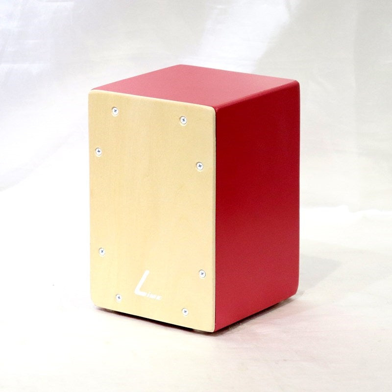 Piccolo Cajon [Natural x Crimson] by LiME – Ikebe Musical Instruments Store
