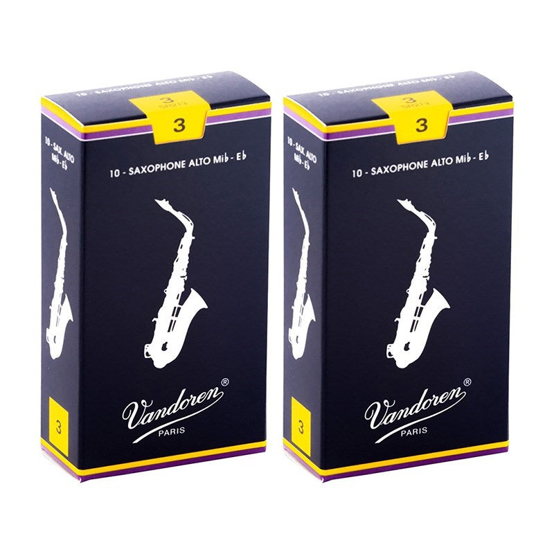 Set of 2 Vandoren Traditional Alto Saxophone Reeds (Blue Box) (Firmness ...